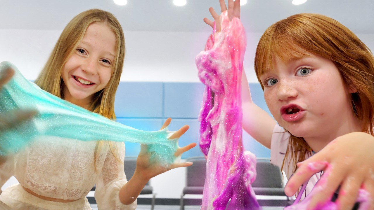 Adley And Nastya Make A Slime Shop Rainbow Slimes To Surprise