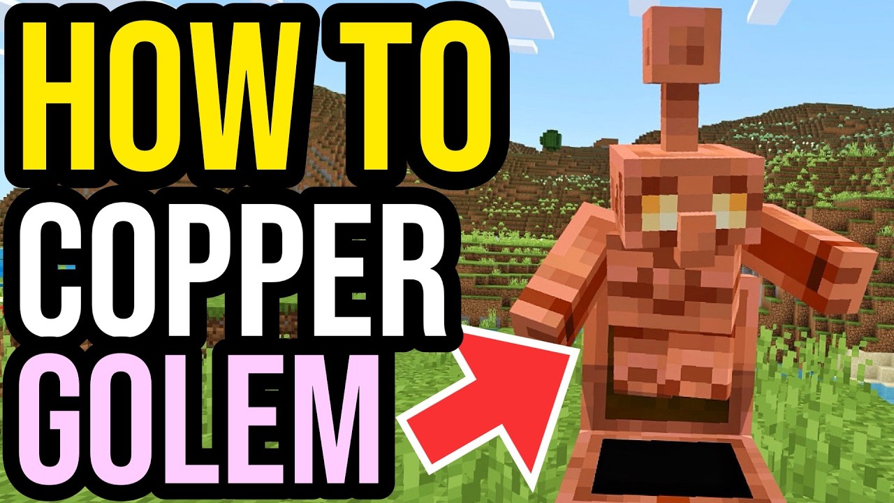 How To Make A Copper Golem In Minecraft Bedrock Java Youtube