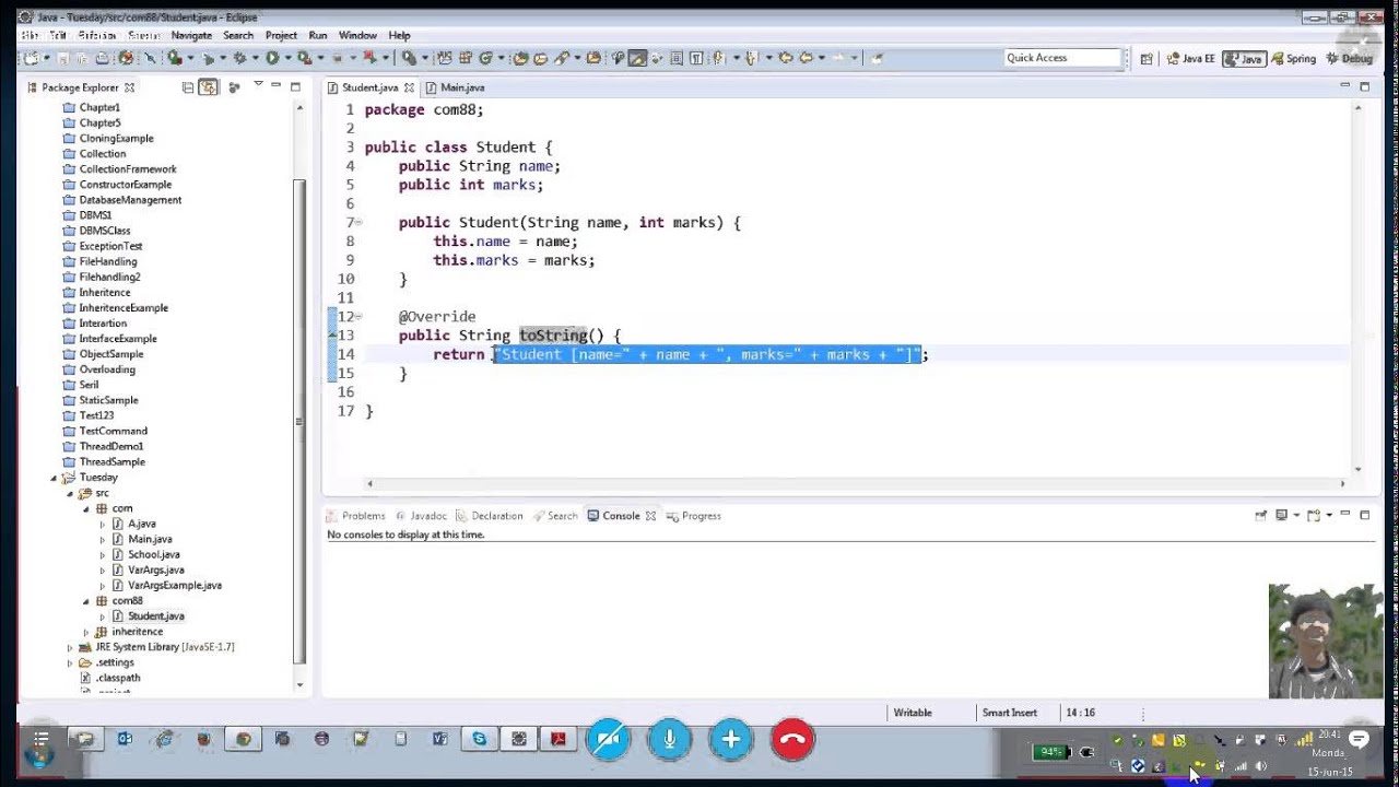 Java Tostring Method Youtube