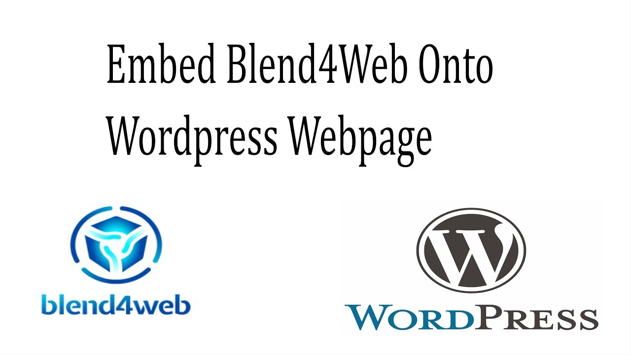 Blend4web Embed Tutorial Youtube