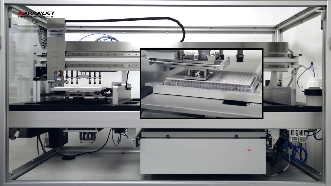 Arrayjet Microarray Printers In Action Youtube