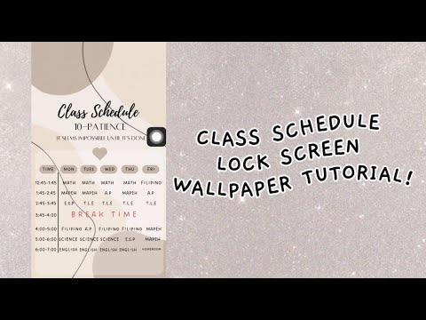 How To Make Class Schedule Lock Screen Wallpaper Youtube