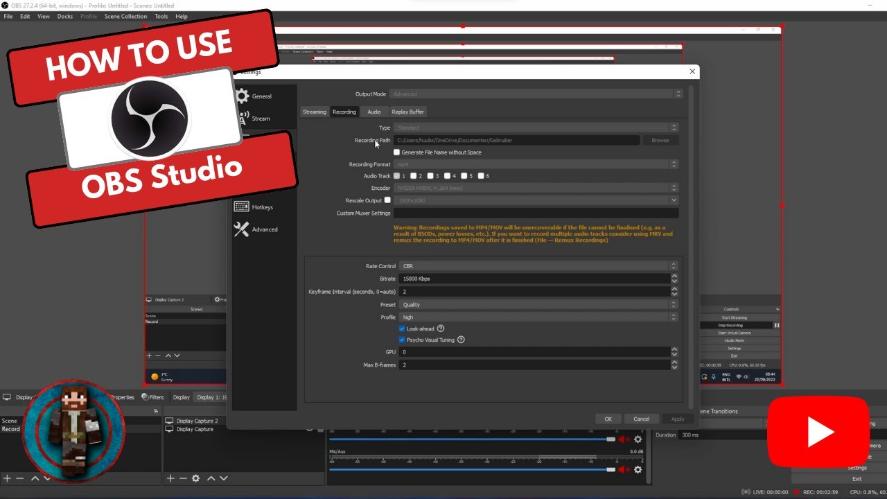 How To Use Obs Studio To Record Or Stream Tutorial Video