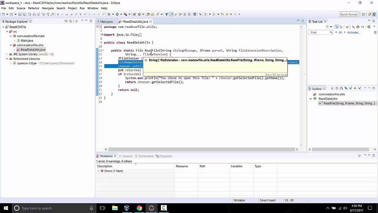 Read Data From A Csv File With Java Youtube