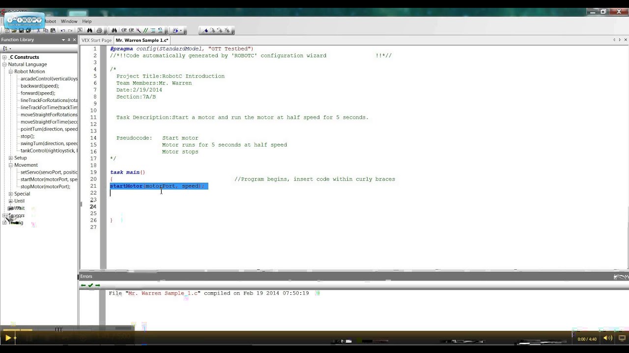 Robotc Tasks Coloradogarry