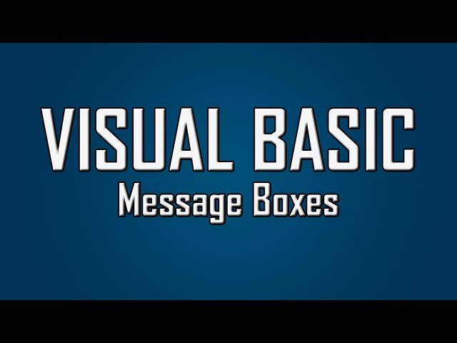 Visual Basic 2010 Message Box Tutorial