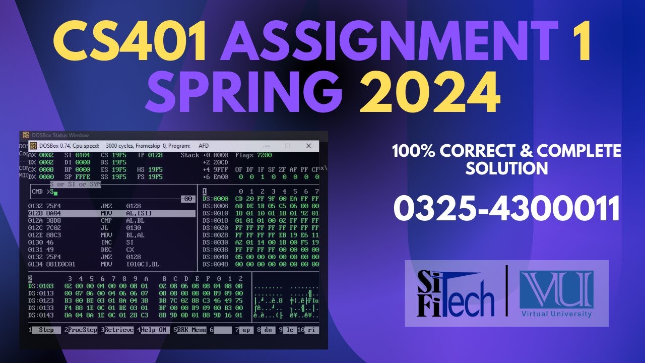 Cs401 Assignment 1 Spring 2024 Cs401 Assignment 1 2024 Youtube