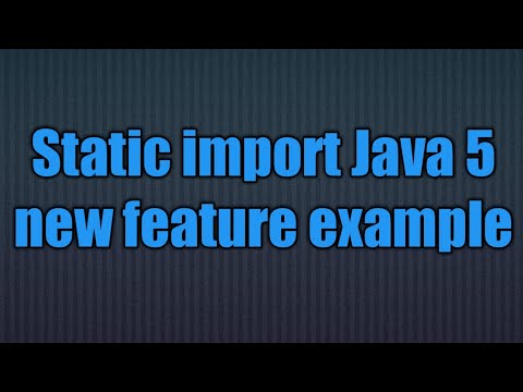 Java 5 New Feature Static Import Youtube