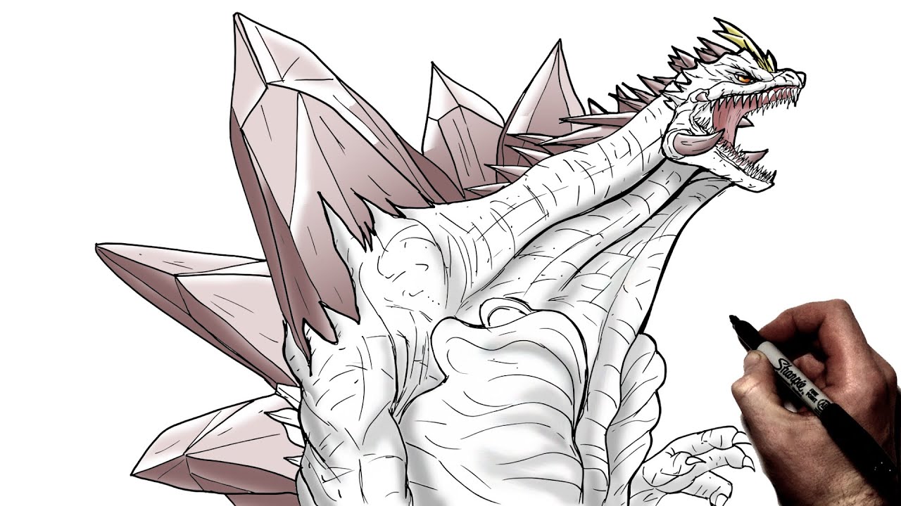 Space Godzilla Drawings Chibi Spacegodzilla And Godzilla Marker