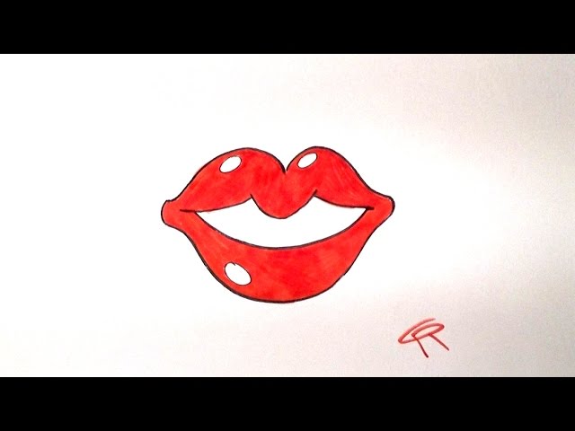 Lips Drawing Color Cartoon Lipstutorial Org