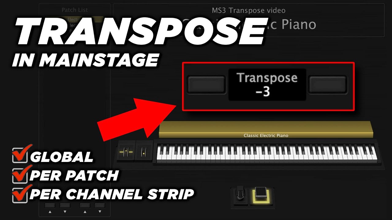 How To Transpose In Mainstage 3 Tutorial Youtube