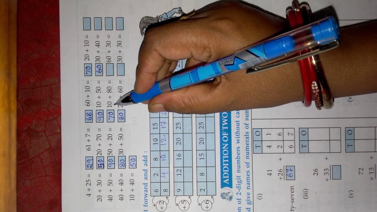 Class 2 Math Addition Youtube