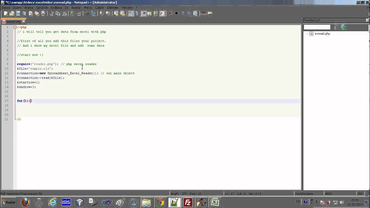 Get Data From Excel With Php Youtube