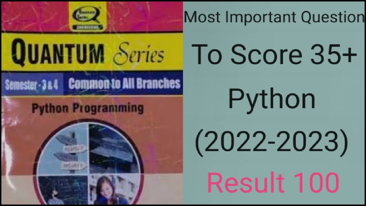 Python Important Questions Aktu Youtube