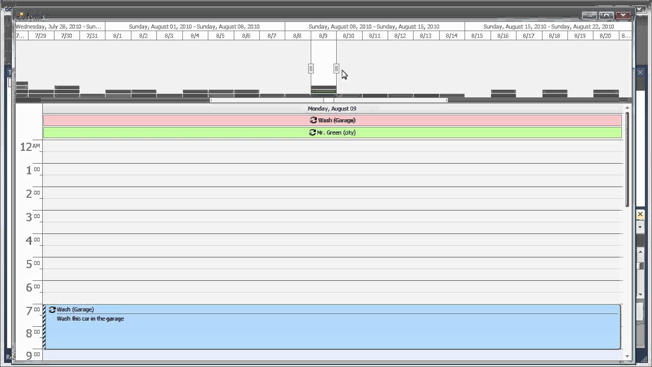 Winforms Scheduler Integration With A Range Control Youtube