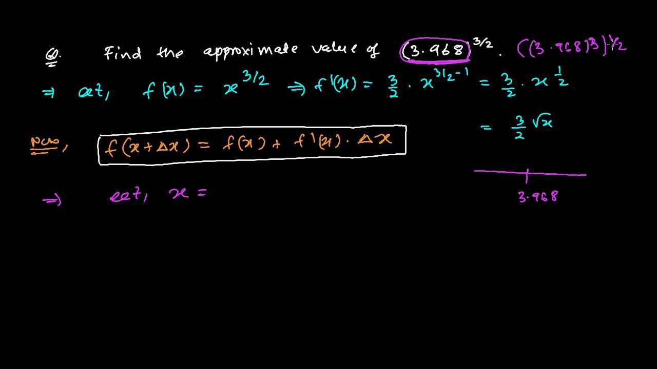 Approximation Using Differentials Youtube