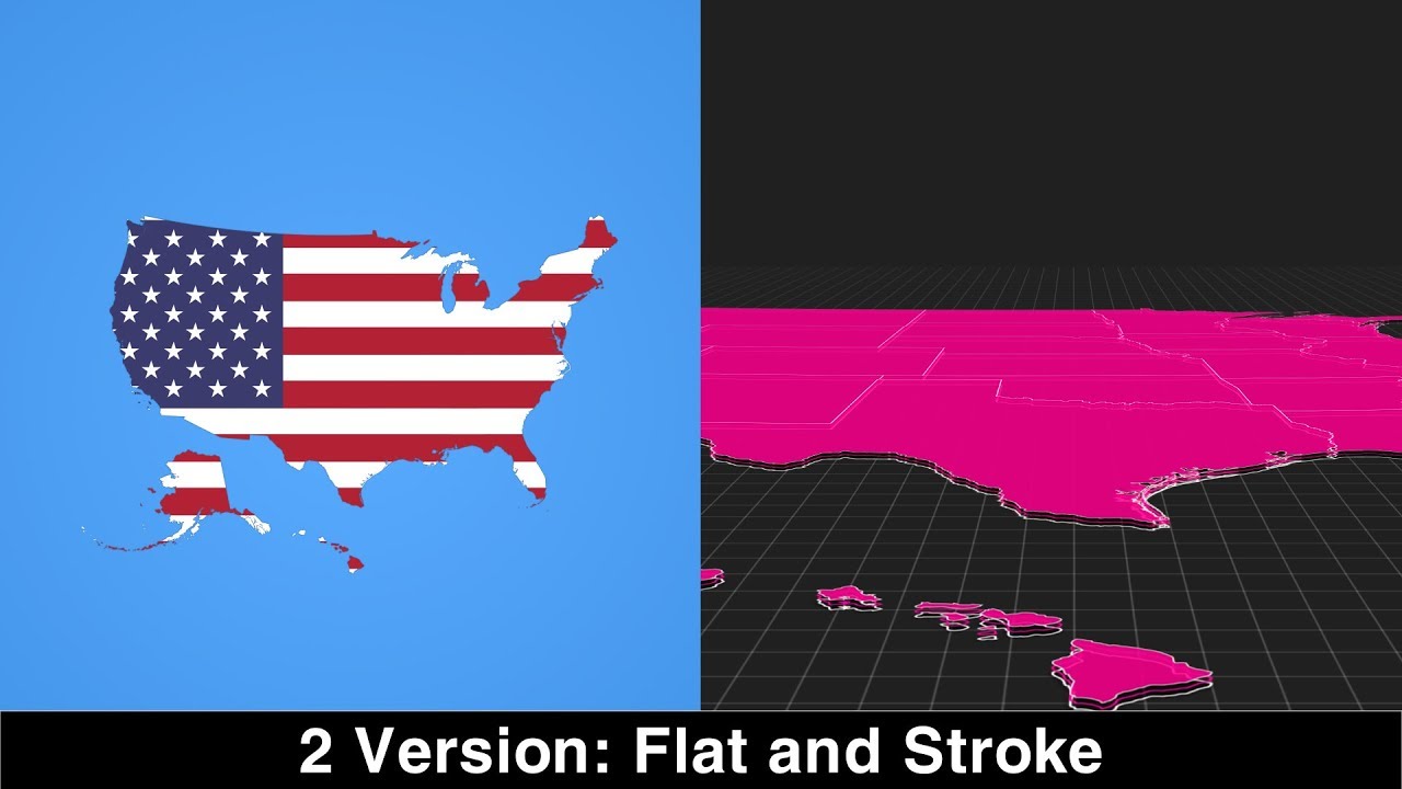 Usa Map Kit After Effects Template Youtube