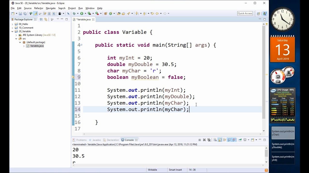 Java Basic 20 Variable Youtube