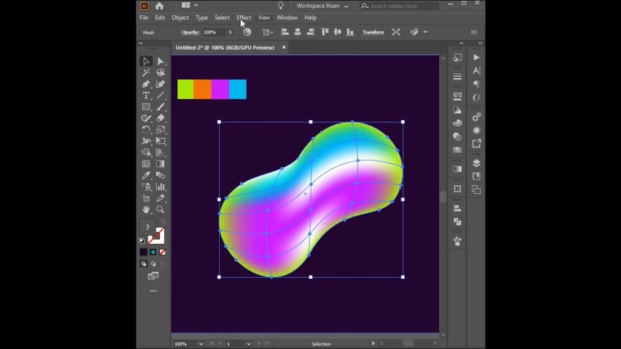 Create Shape Abstract Liquid Liquid Shape In Illustrator Adobe