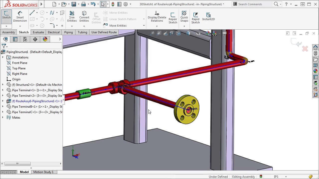 Adding Components To Routes In Solidworks 2016 Youtube