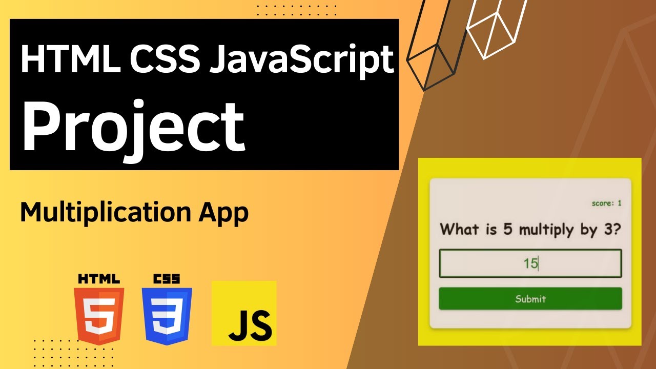 Html Css Javascript Project Multiplication App Youtube