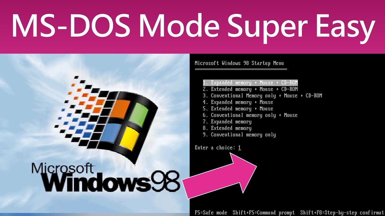 Ms Dos Mode Super Easy Guide Tutorial Windows 95 98 Youtube