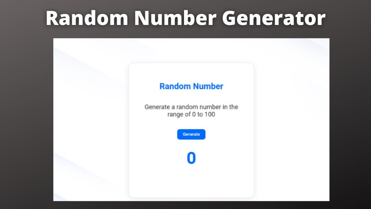 Random Number Generator Ccbp React Js Coding Practice 6 Solution