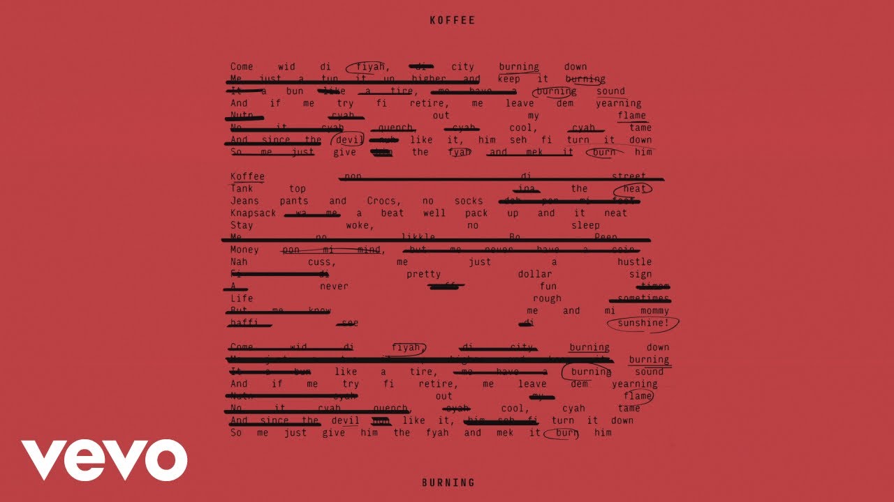 Original Koffee Burning Audio Youtube