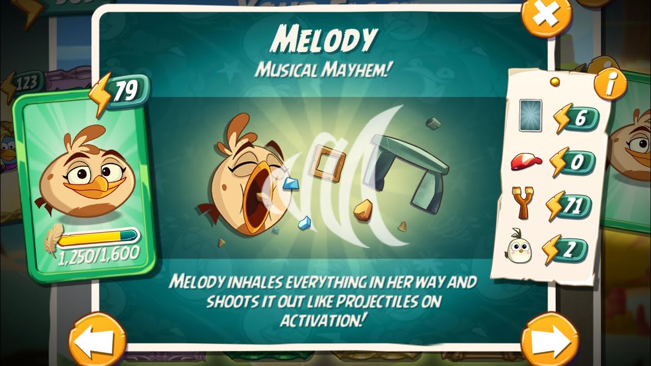 How To Use Melody New Bird Angry Birds 2 Youtube
