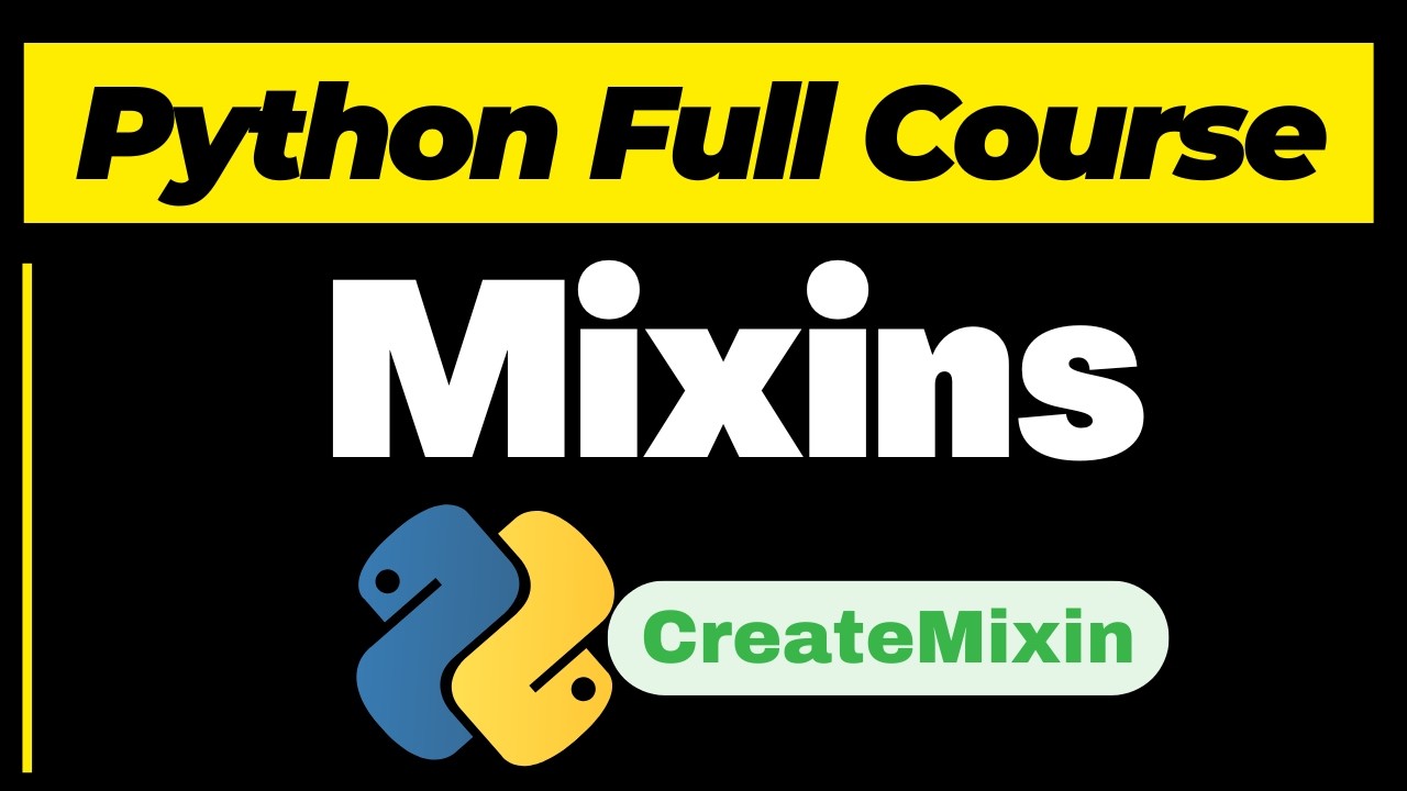 Python Mixins Object Oriented Programming Python Tutorial Youtube