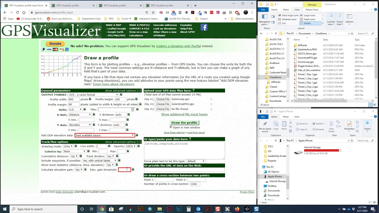 Gps Visualizer Demonstration Youtube