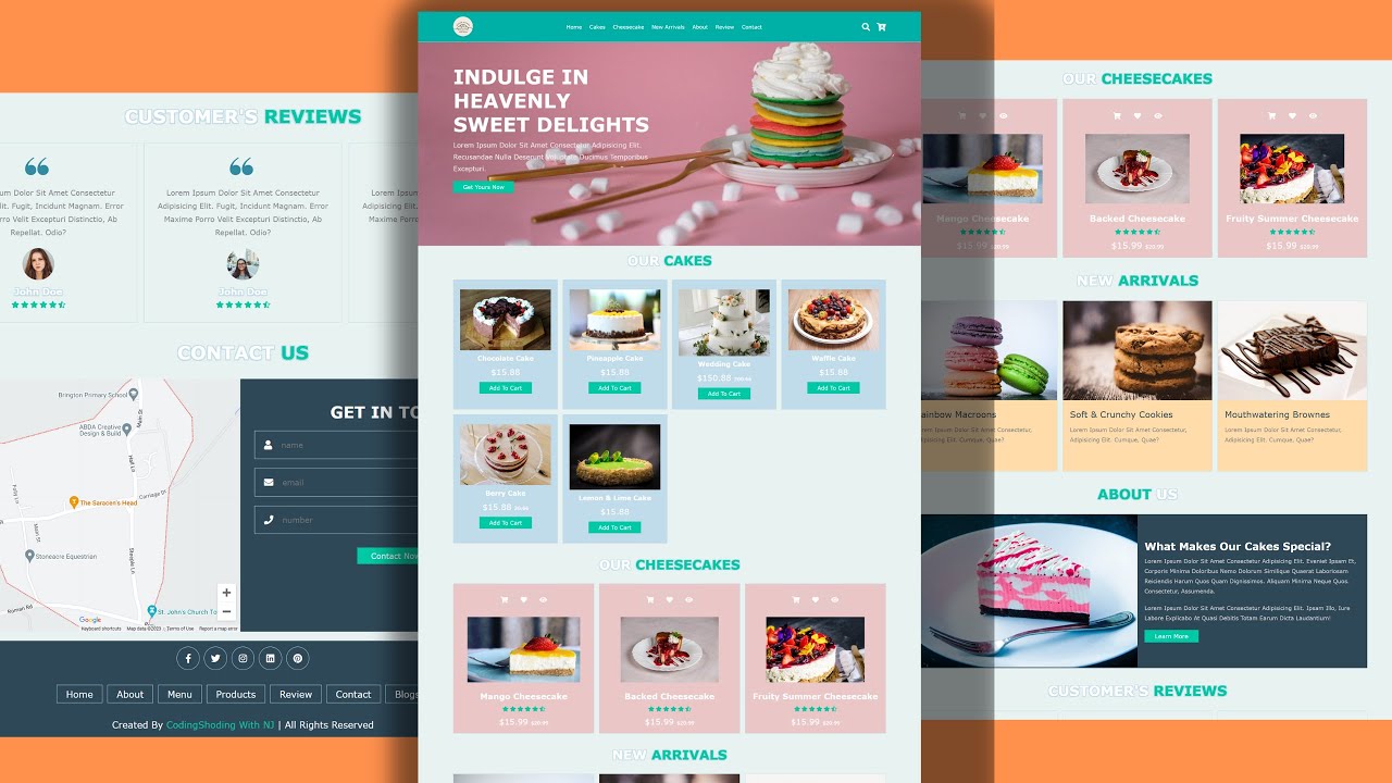 Responsive Website Design Html Css Js Bakery Website Part 1