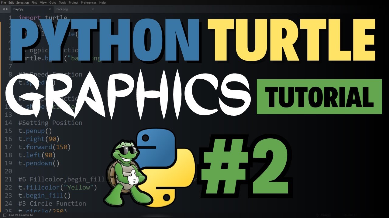 Python Turtle Graphics Tutorial Functions Related To Colors Part 2