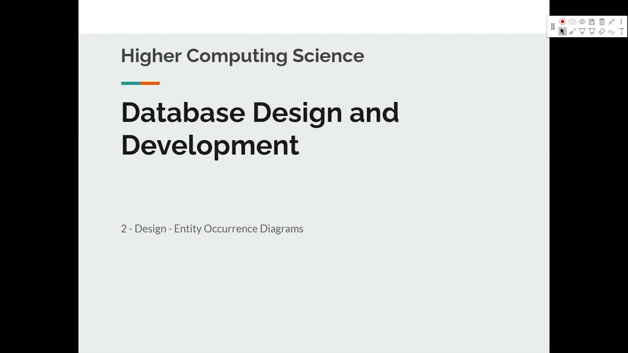 Higher Ddd Lesson 2 Design Entity Occurrence Diagrams Youtube