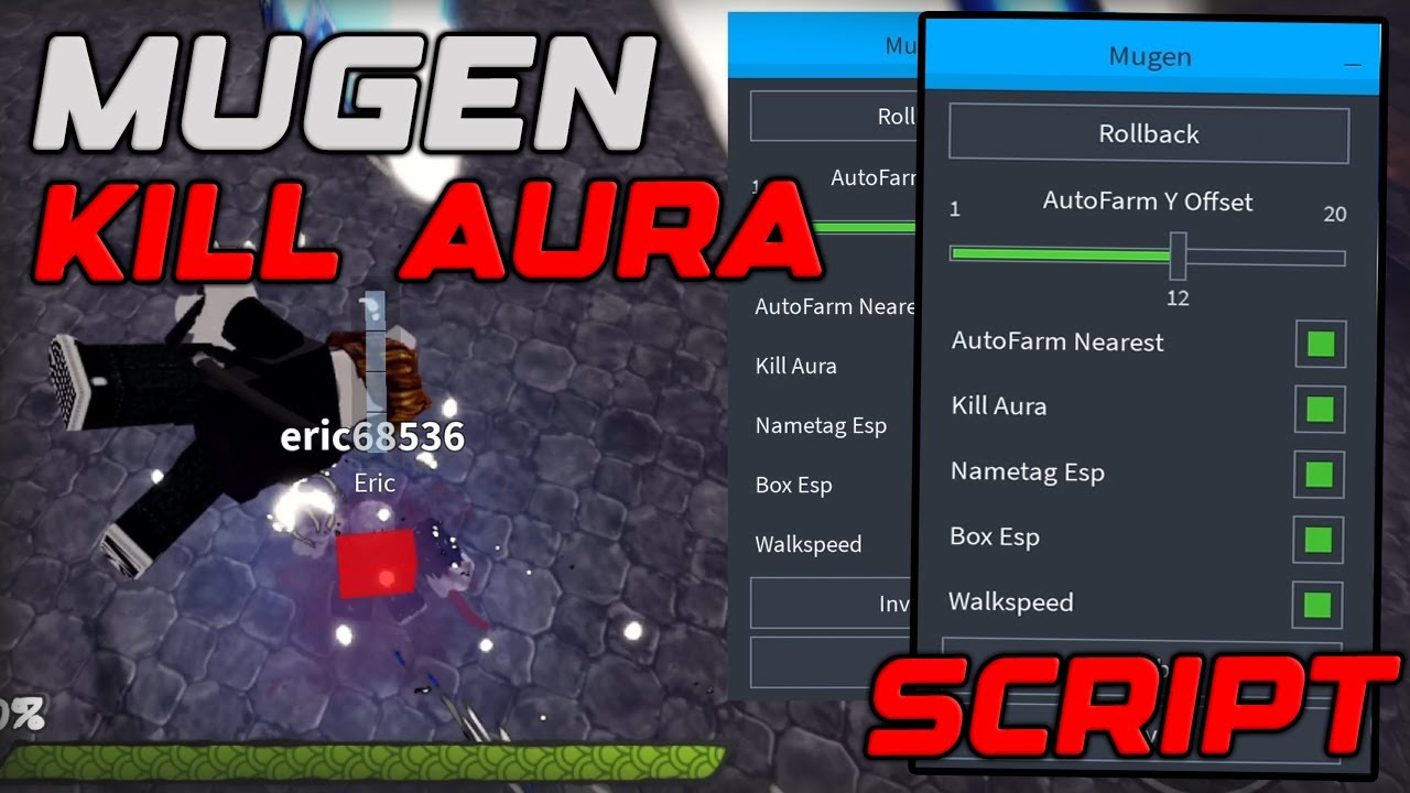 рџ ґreleased Mugen Best Script Gui Auto Farm Kill Aura Esp Roblox