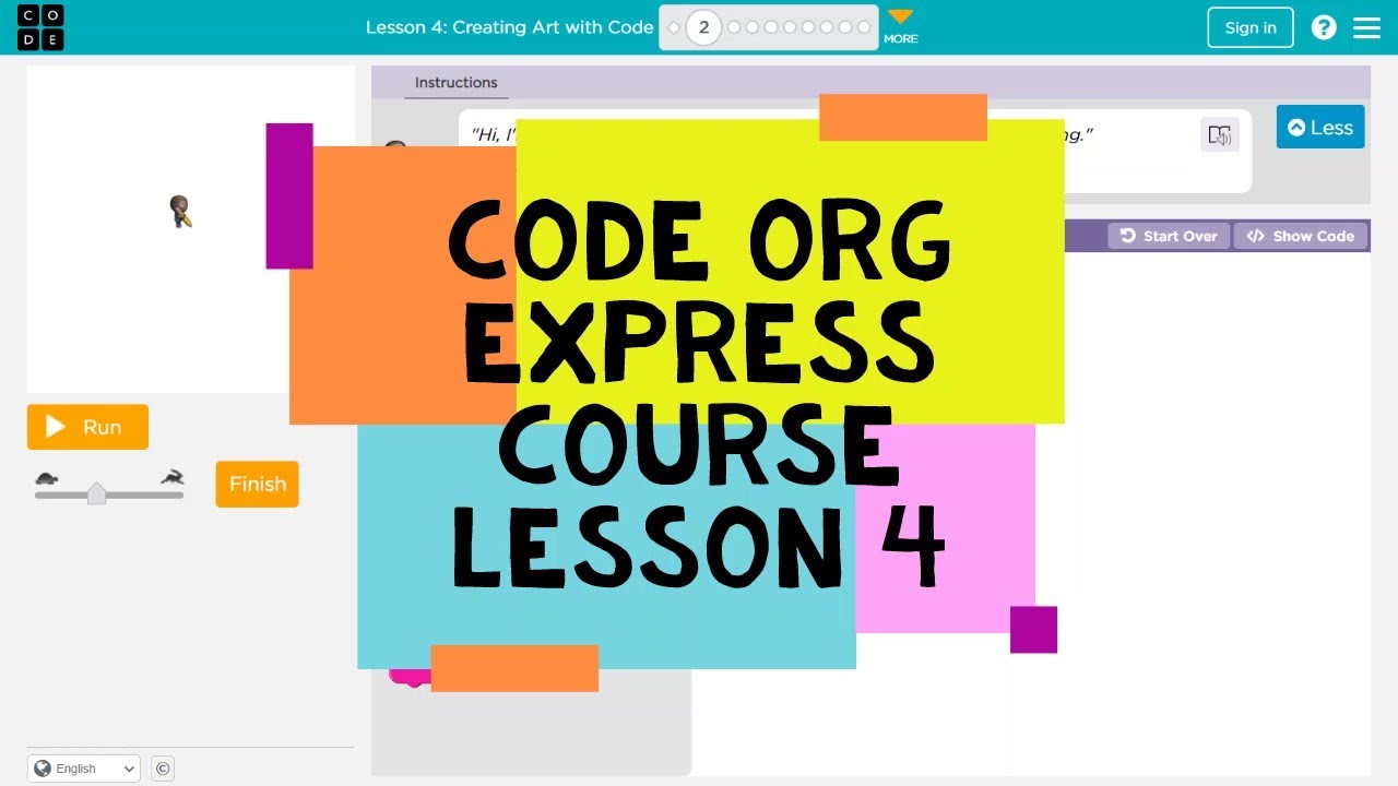 Code Org Lesson 4 Code Org Express Course Lesson 4 Creating Art With
