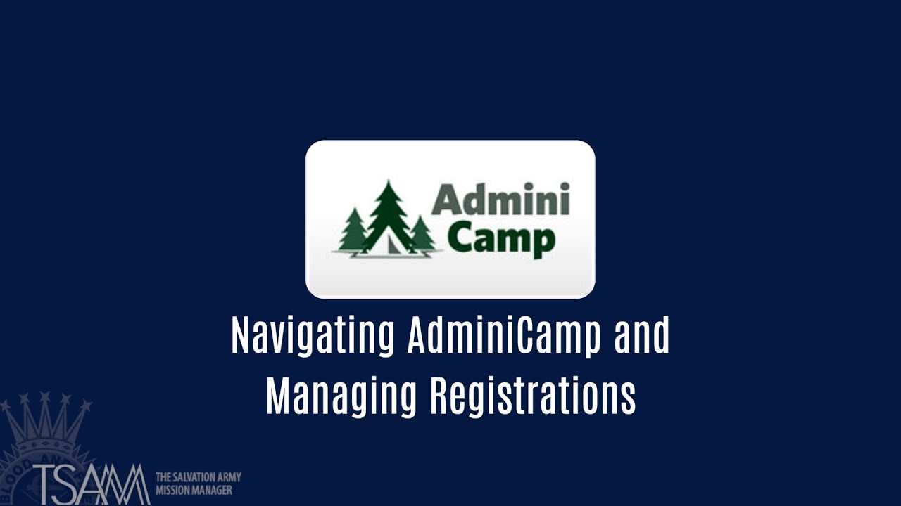 Adminicamp Navigating Adminicamp And Managing Registrations Youtube