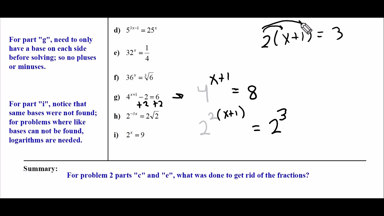 Exponentials Video Part 2 Youtube