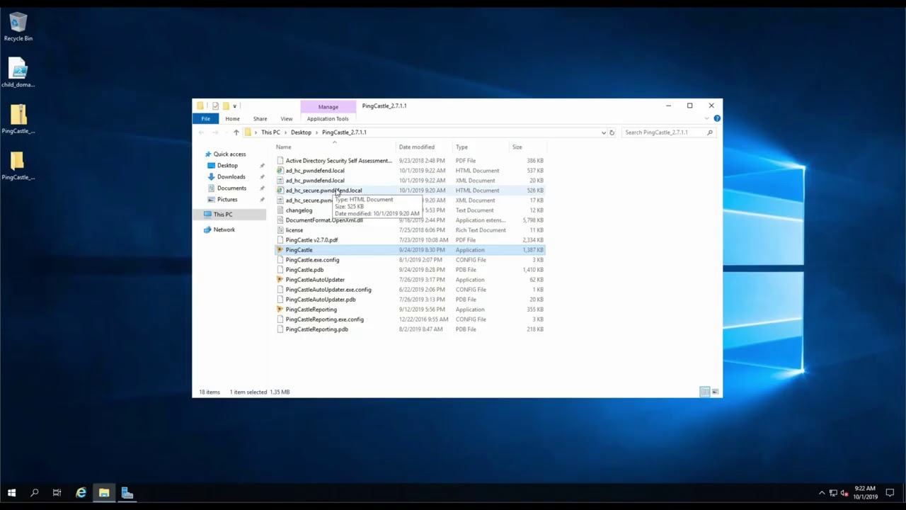 Pingcastle Lightening Overview Youtube