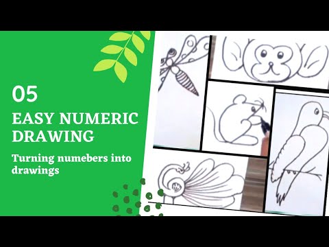 Turning Numbers Into Drawings 5 Easy Drawing By Art Tute Youtube