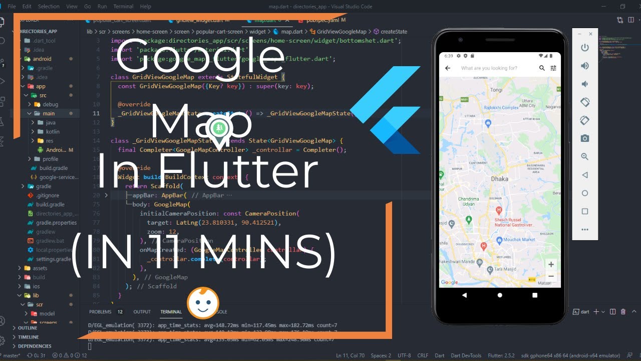Flutter Tutorial Flutter Google Maps Youtube