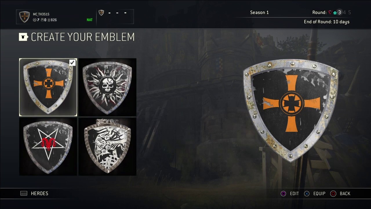 For Honor Templar Crusader Cross Emblem Tutorial Youtube