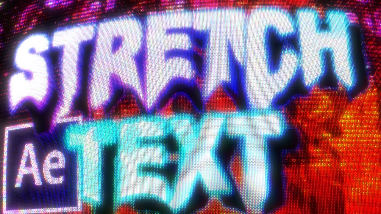 Stretch Text Effect After Effects Tutorial Youtube