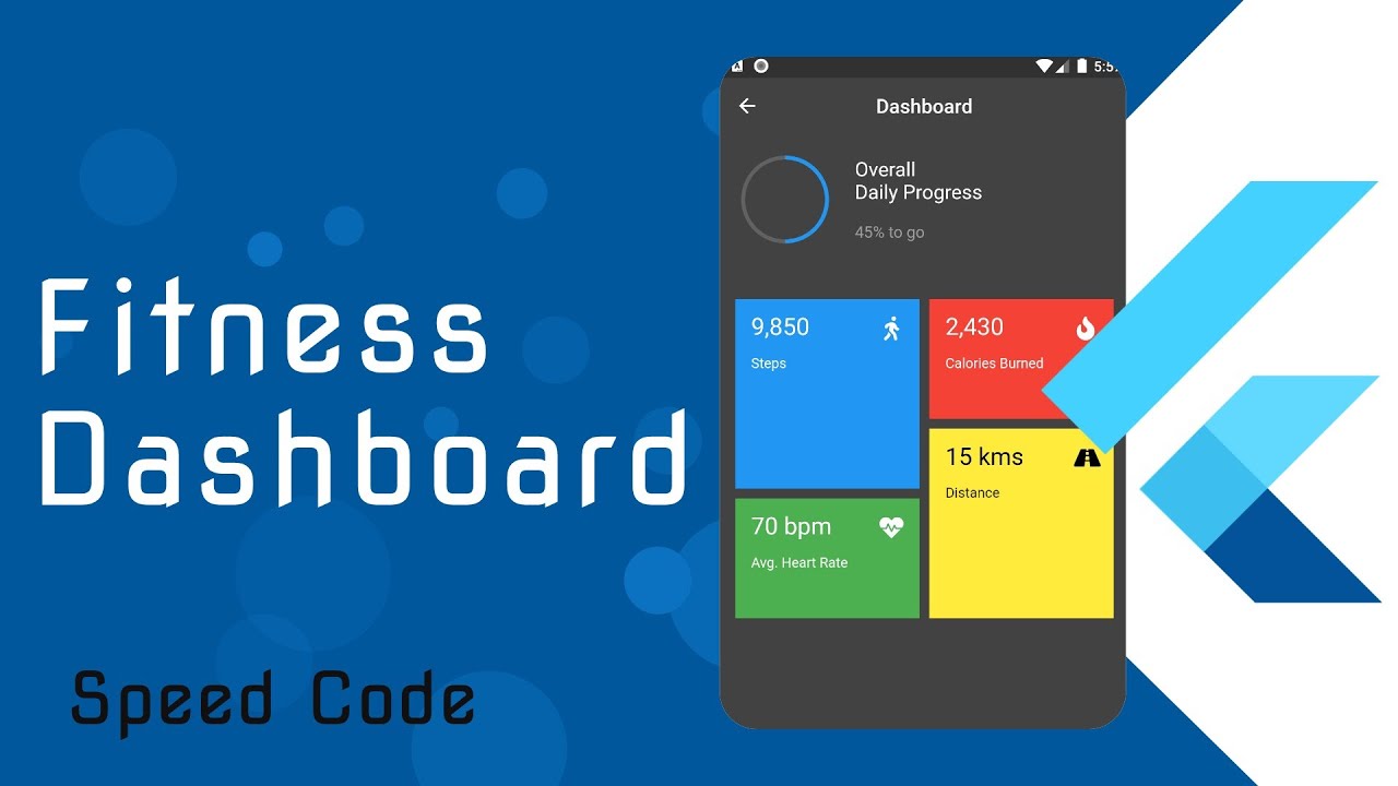 Flutter Ui Fitness App Dashboard Speed Code Youtube