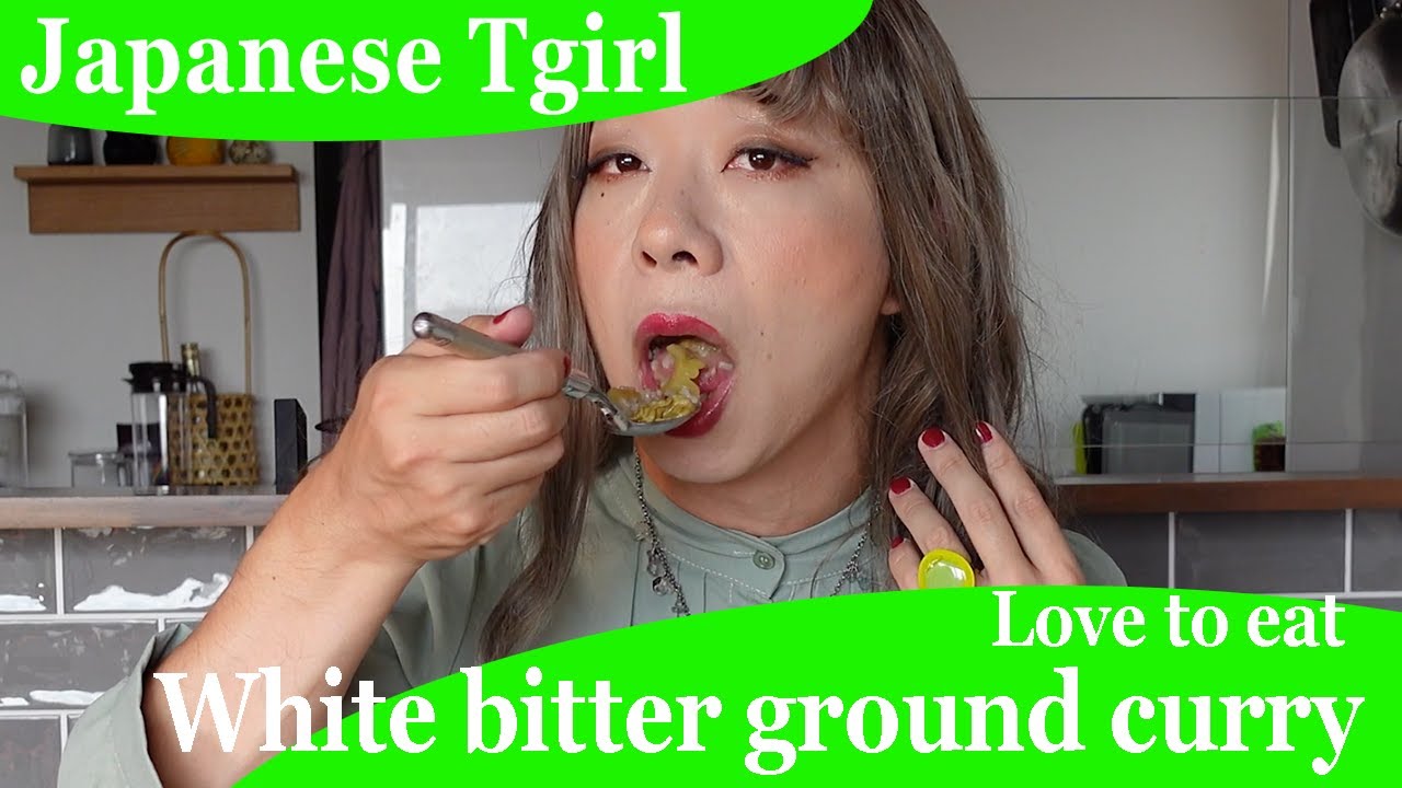 Asmr Japanese Tgirl Loves To Eat White Bitter Ground Curry At Sweet