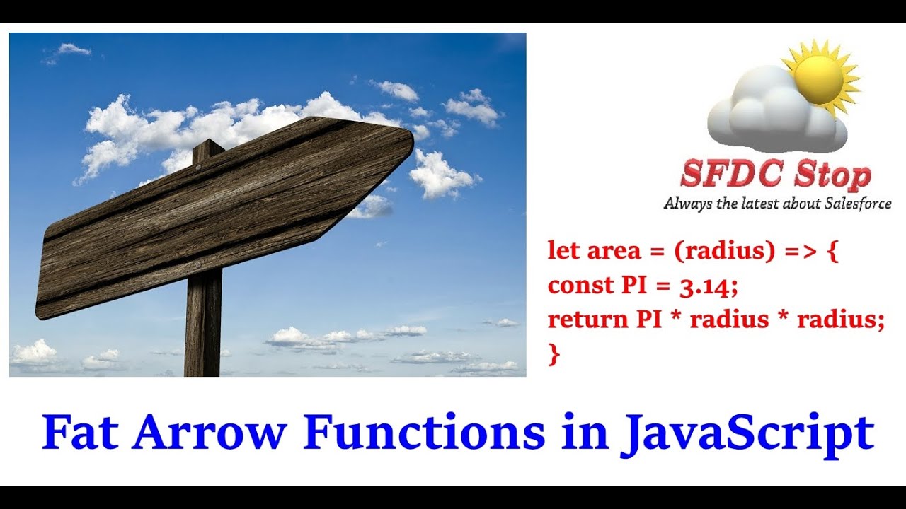 Es6 Fat Arrow Functions In Javascript Javascript Tutorial Youtube