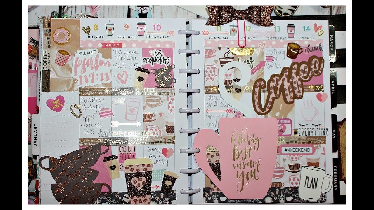 Plan With Me Coffee Theme Youtube