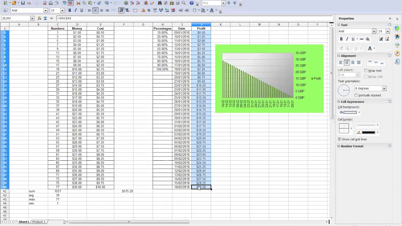 Basic Openoffice Calc Tutorial 9 Sheets Youtube