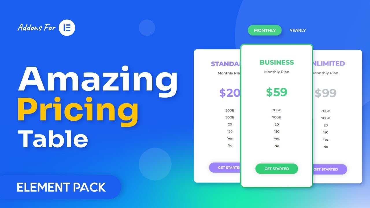 How To Make An Amazing Pricing Table With Monthly Yearly Toggle Switch