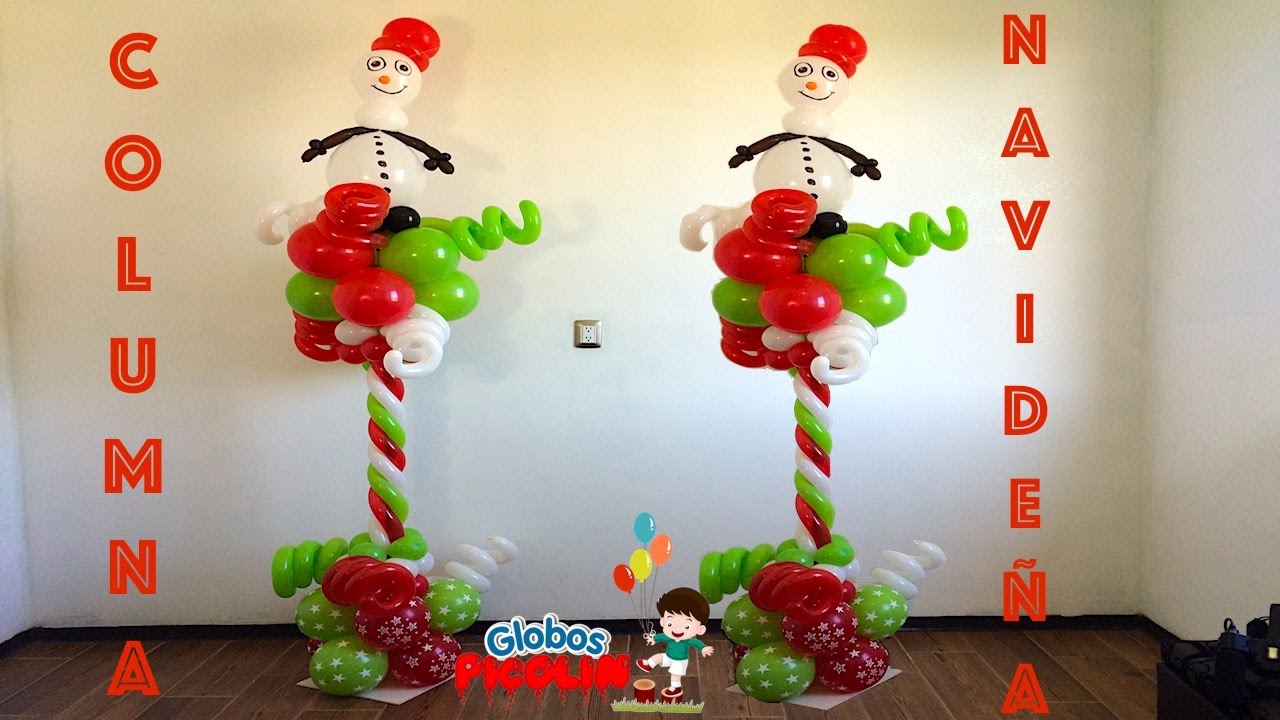 Columna Para Navidad Con Globos Ideas Para Decorar Con Globos 85